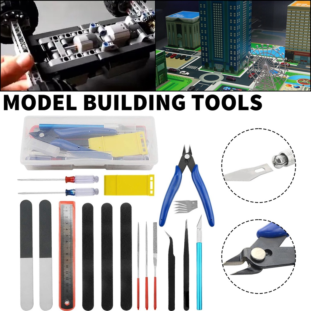 Modeling Tools For Plastic Models 17Pcs Basic Model Tools Set Modeler ...