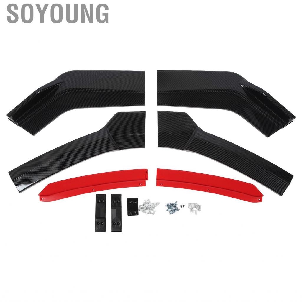 Soyoung Front Bumper Lip Spoiler Set Prevent Collision Reduce Wind Chin ...