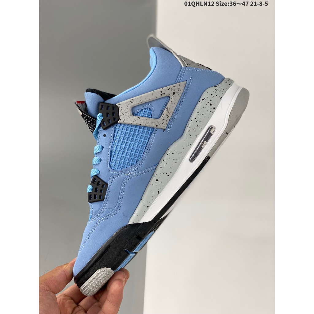 NIKE Air Jordan 4 AJ4 Retro "University Blue" Sports Basketball Shoes ...