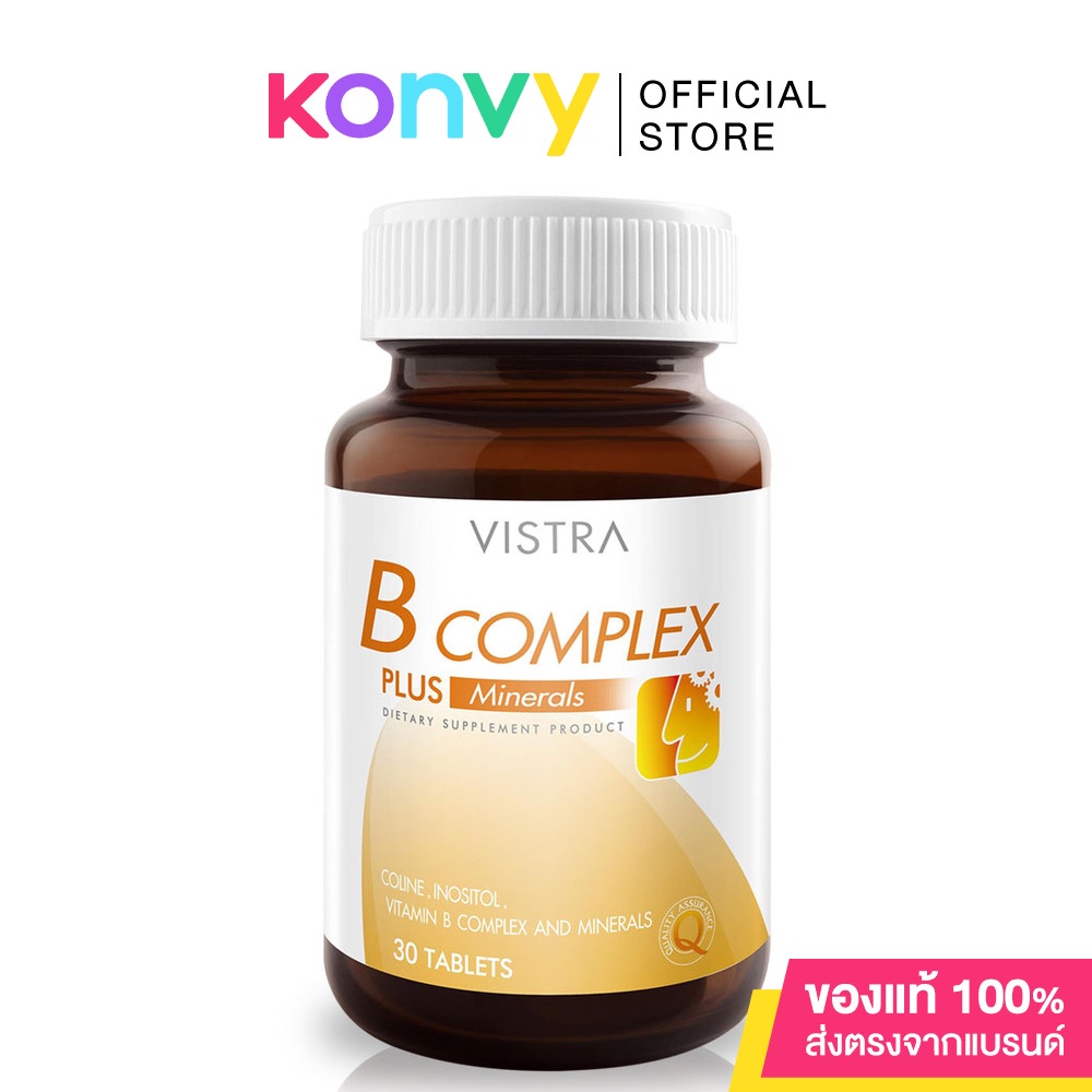 Vistra B-Complex Plus Minerals 30 Tablets Vistra B-Complex Plus Minerals 30 Tablets ผลิตภัณฑ์ ...