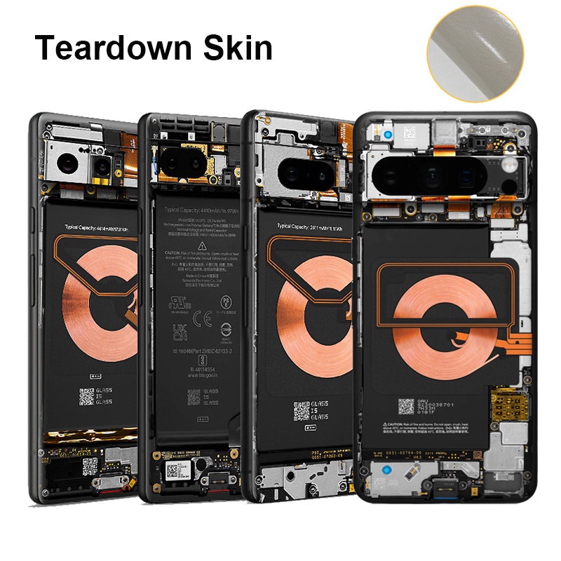 Google Pixel 7 6 8 Pro 6A Teardown Decal Skin Back Screen Protector ...