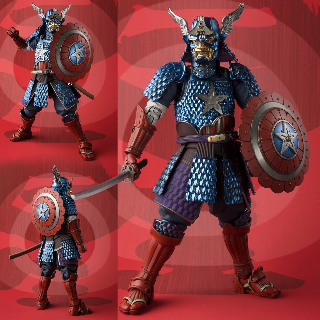 Figma ฟิกม่า Model Figure Marvel MMR Samurai Captain America มาร์เวลคอม ...