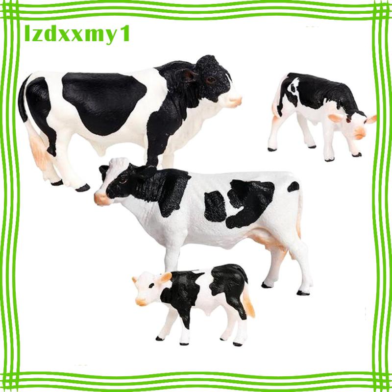 ชุดฟิกเกอร์ รูปฟาร์มวัว ของเล่น ของขวัญวันเกิด สําหรับเด็ก 4 ชิ้น ...