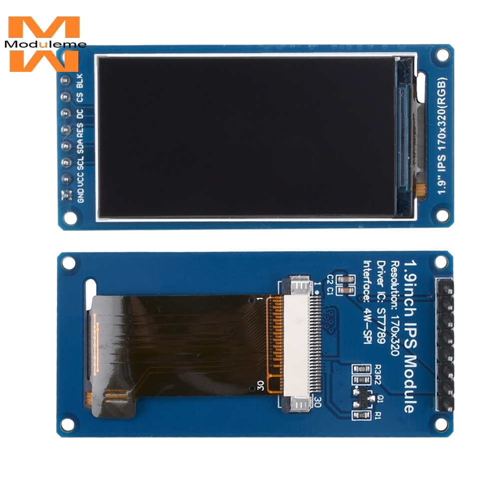 ใหม่ โมดูลหน้าจอสี LCD IPS TFT SPI พอร์ตอนุกรม ความละเอียดสูง 170x320 1.9 นิ้ว 1 ชิ้น | Shopee ...