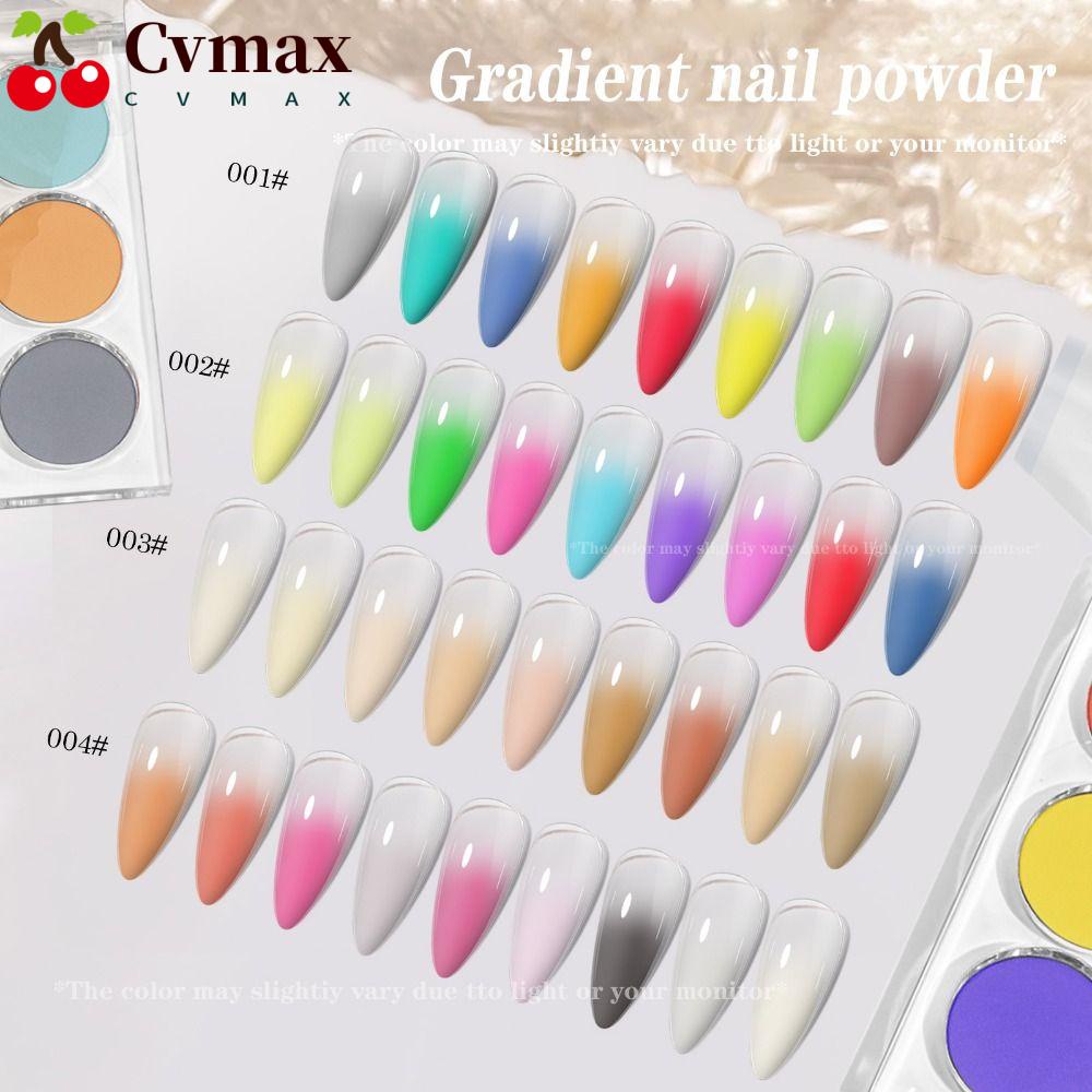 Cvmax ผงกระจกโครเมี่ยม พร้อมแปรง กลิตเตอร์ สีทอง สีเงิน สําหรับตกแต่งเล็บ DIY | Shopee Thailand