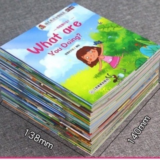 60Books Kids Early Reading Story Books Full Color Coated Paper Bedtime ...