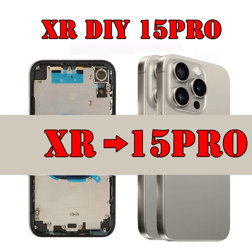 กรอบแบตเตอรี่ ด้านหลัง แปลงเป็น 15 Pro DIY สําหรับ XR Like 15 Pro XR Up to 15 Pro | Shopee Thailand