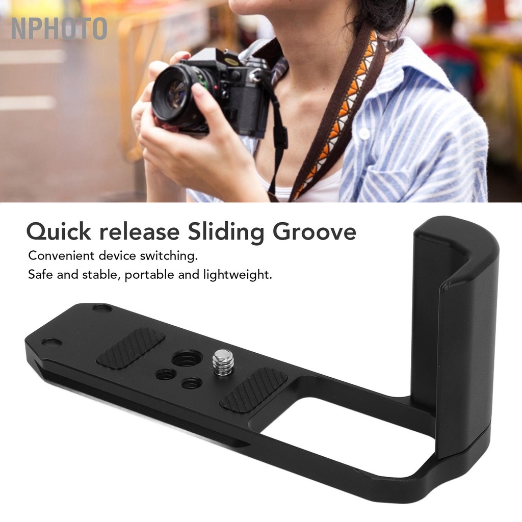 Nphoto กล้อง L Bracket Quick Release Plate แนวตั้งแนวนอน 1/4 3/8 สกรู ...