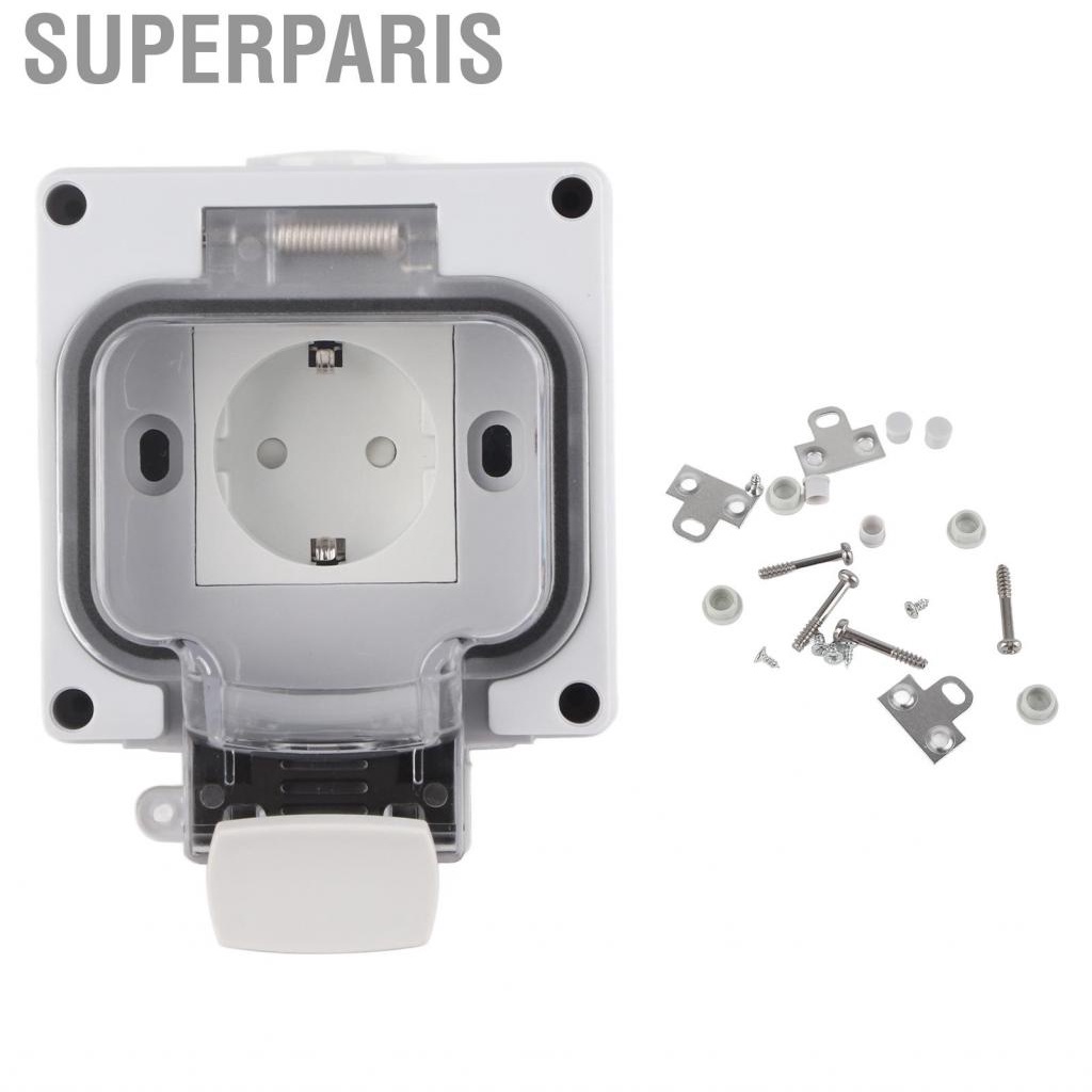 Superparis Outdoors Outlet Outdoor Socket 250V 16A Lockable Lid Mounted ...