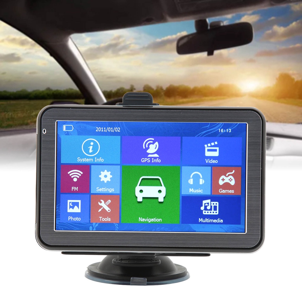 YiChe GPS Navigator 5 ในหน้าจอสัมผัส 256MB 8G 3D 2D แผนที่สำหรับรถยนต์จักรยานรถพยาบาลรถบัส ...