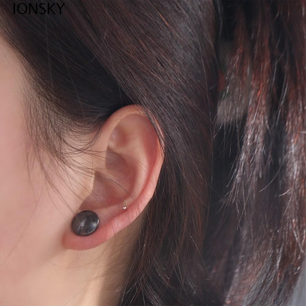 Ionsky ต่างหูแม่เหล็กสีดํา, อะนิเมะ Jujutsu Kaisen แบบพกพา Earless เจาะ ...