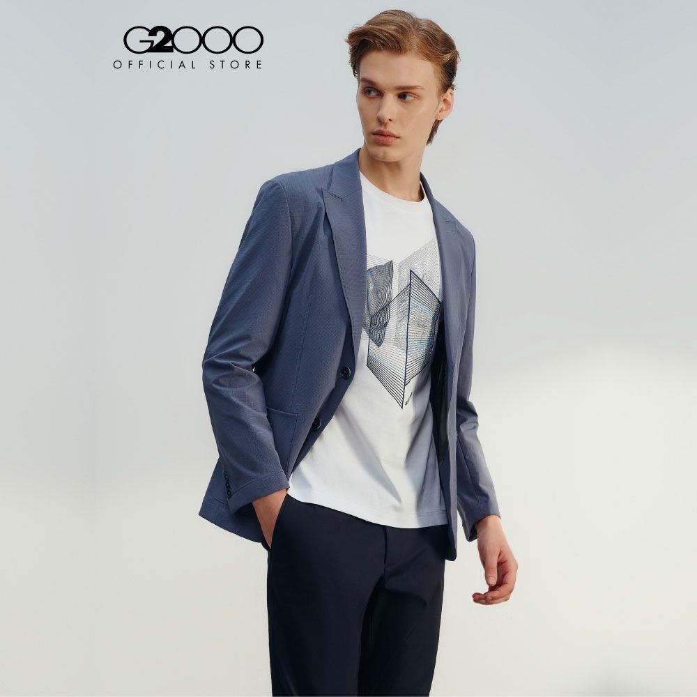G2000 เสื้อเบลเซอร์สำหรับผู้ชาย ทรง Relaxed Fit รุ่น 4611378472 GREY | Shopee Thailand