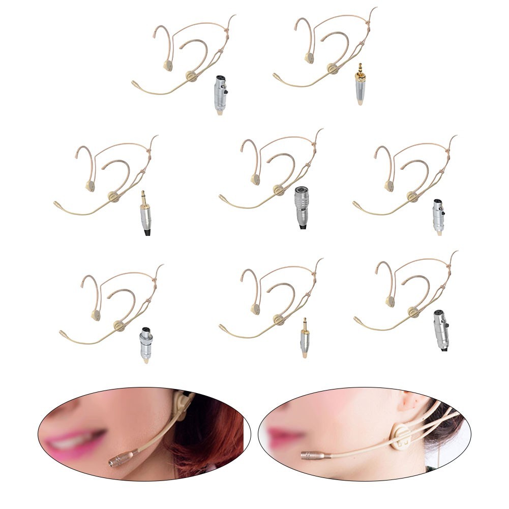 กิ๊กเกิล Beige Earhook Headse Mic Headwear Microphone ไร้สาย สีเบจ ...