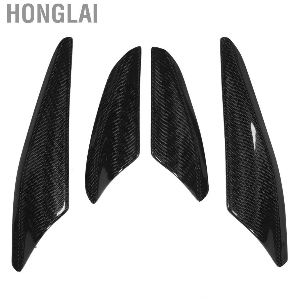 Honglai 4pcs Carbon Fiber Front Bumper Canard Wings Replacement for ...