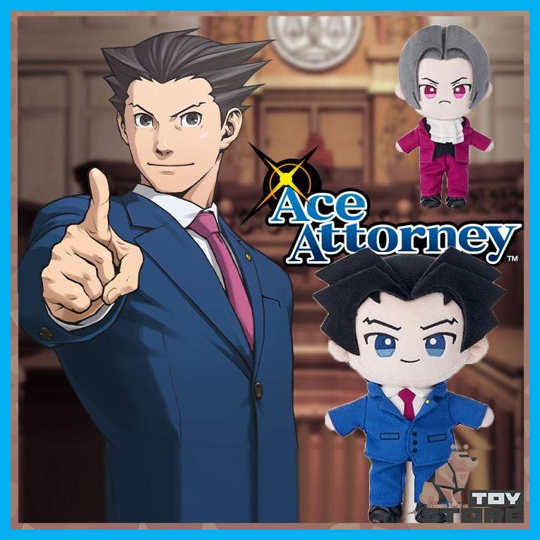 2023 CAPCOM Ace Attorney ตุ๊กตาฟินิกซ์ Wright Miles Edgeworth hjuth ...