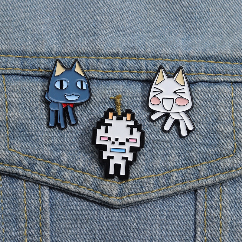 ตลก Toro Inoue Kuro Inoue Cat เคลือบ Pin เข็มกลัด Kawaii แมว เข็มกลัด ...