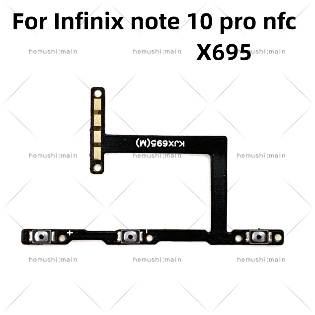 ปุ่มปรับระดับเสียง แบบยืดหยุ่น สําหรับ Infinix note 10 pro nfc X695 ...