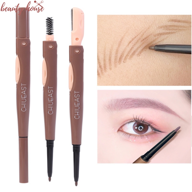 แบบพกพาคิ ้ วตัดหวีเครื ่ องมือ- สามในหนึ ่ ง Built-In Eyebrow Scraper ...