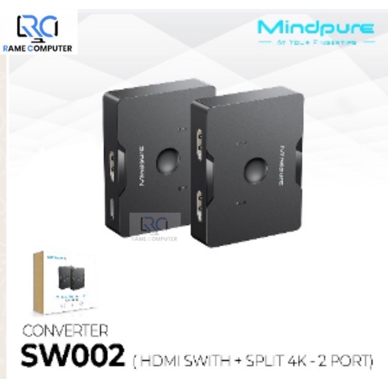 อะแดปเตอร์แปลง SW002 MINDPURE HDMI SWICTH และตัวแยกสัญญาณ 4K - 2 พอร์ต ...
