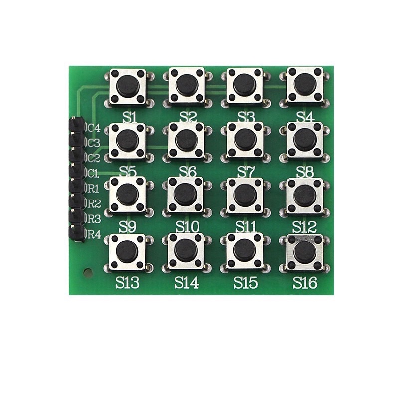 ในไทย 8Pin 4x4 4x4 Matrix 16 ปุ่มแป้นพิมพ์แผ่นบอร์ดโมดูล MCU สําหรับ ...