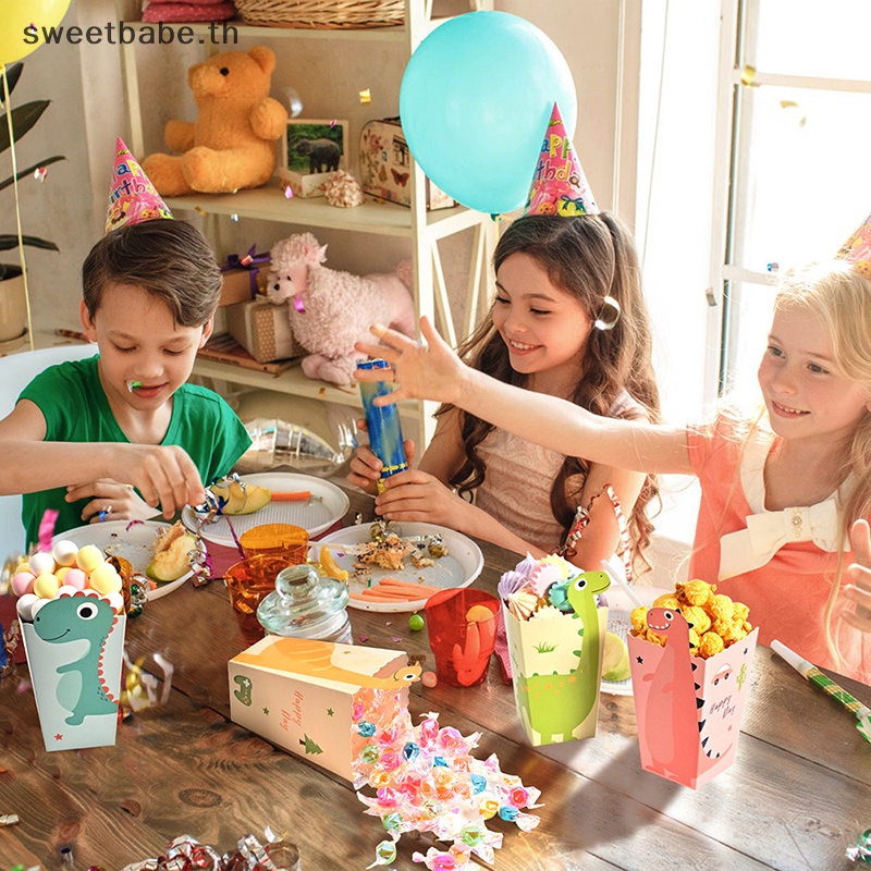 Sebabe กล่องป๊อปคอร์น ลายการ์ตูนไดโนเสาร์ ธีมป๊อปคอร์น แฮปปี้ ปาร์ตี้ ...