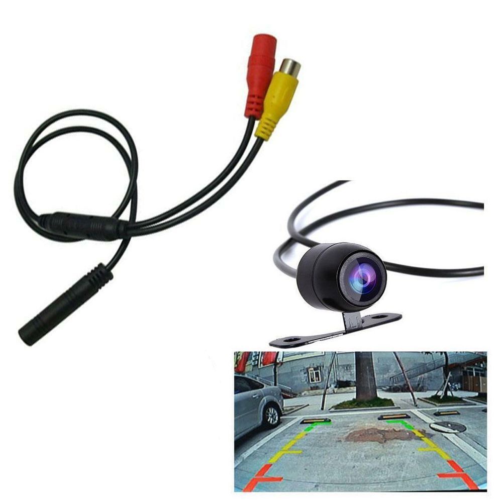 Car Backup Reverse Camera 4-Pin Male To CVBS RCA Female Power Connector ...
