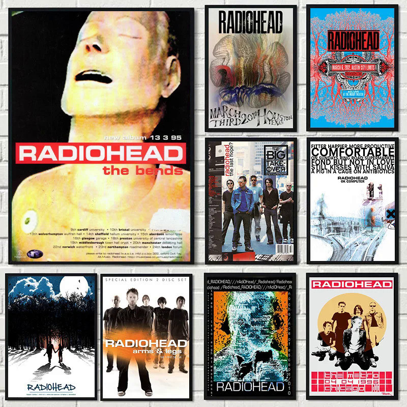 Rock Band Radiohead เพลงโปสเตอร ์ ศิลปะบนผนัง Retro OK อัลบั ้ ม ...