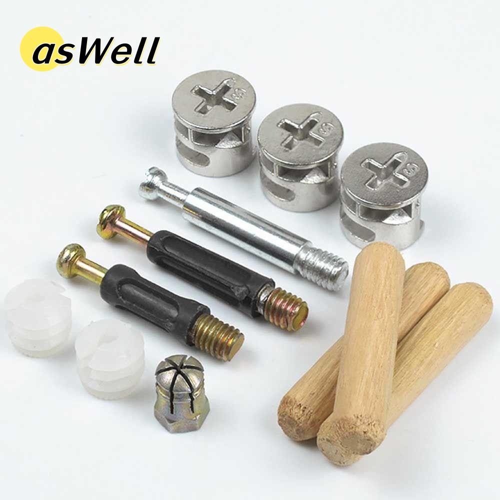 Aswell ขั้วต่อเฟอร์นิเจอร์ Eccentric Self Tapping Rod ตู้โต๊ะ Link ...