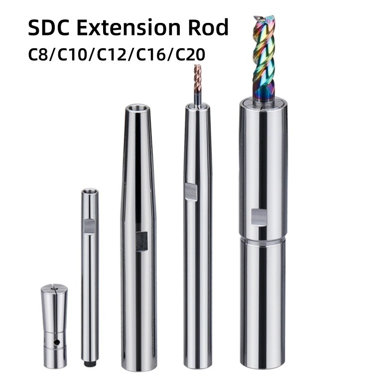 1pc ความแม่นยําสูง SDC extension rod C8/C10/C12/C16/C20 ด้านหลังดึง extension rod, ขนาดเล็ก ...