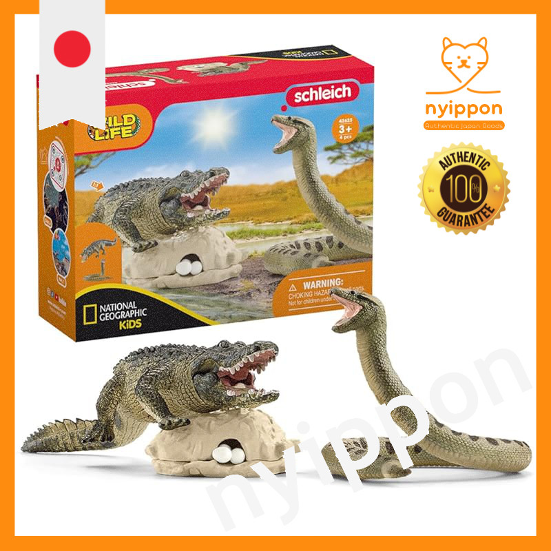 Schleich Wildlife Anaconda and Crocodile 42559 | Shopee Thailand