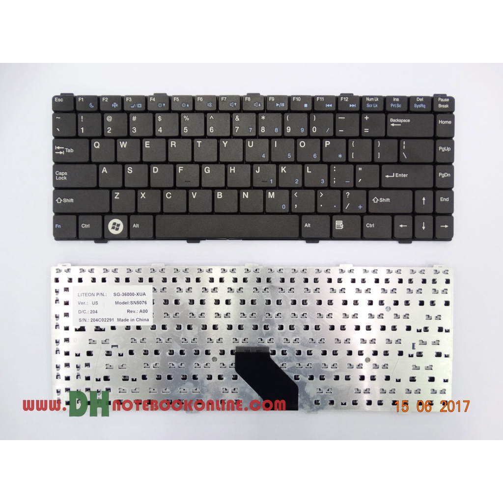 แป้นพิมพ์ คีย์บอร์ดโน๊ตบุ๊ค Asus Z96 Laptop Keyboard ภาษาอังกฤษ แถมสติ๊ ...
