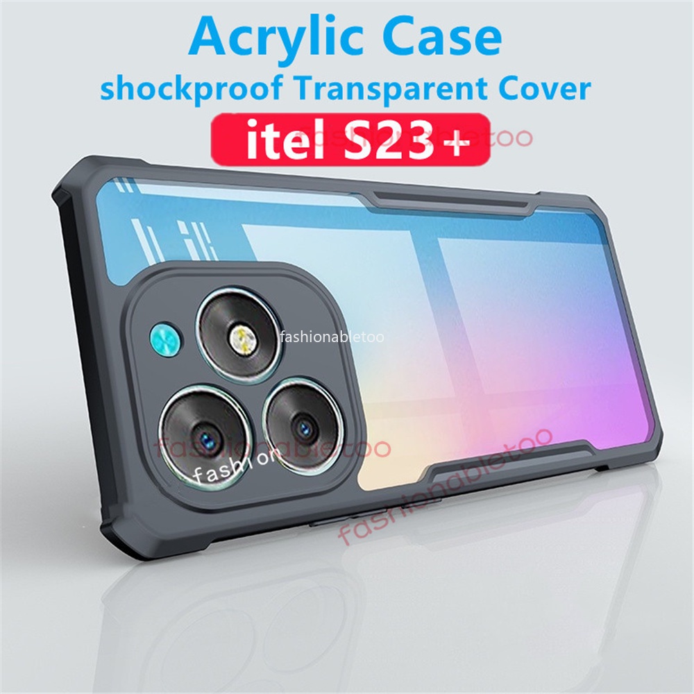 เคสโทรศัพท์มือถืออะคริลิค TPU ใส กันกระแทก สําหรับ itel S23+ S23plus S ...