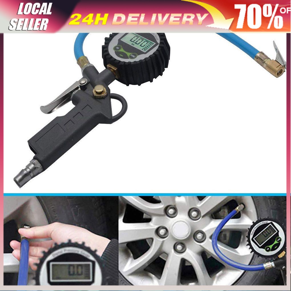 ยาง Inflator Gauge Tester Manometer Mechanical ไฮดรอลิกดิจิตอล LCD ...