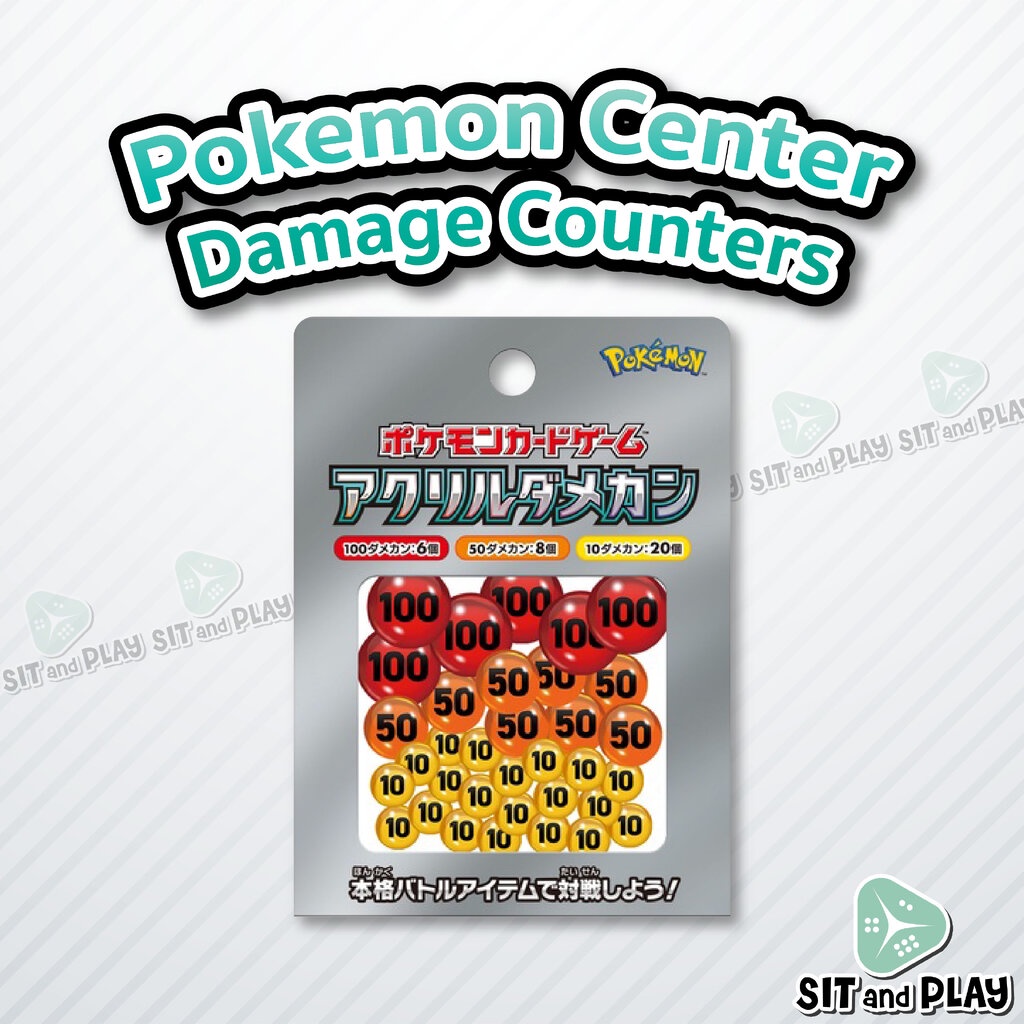 Pokemon Center - Acrylic Damage Counter ver2 ตัวนับแดเมจ ของแท้ 100% ...
