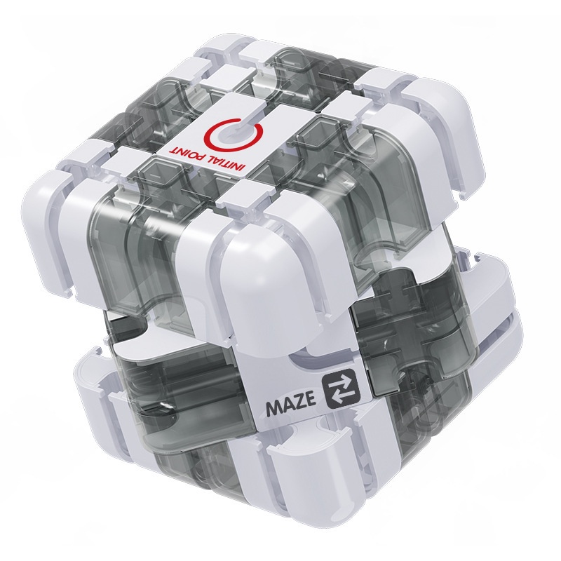3D Maze 3x3 Cube with Steel Ball Rolling Puzzle Maze Cube Educational ...