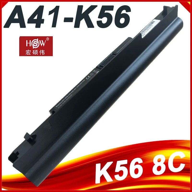แบตเตอรี่แล็ปท็อป 4400mAh 8 Cells Asus A31-K56 A32-K56 A41-K56 A42-K56 ...