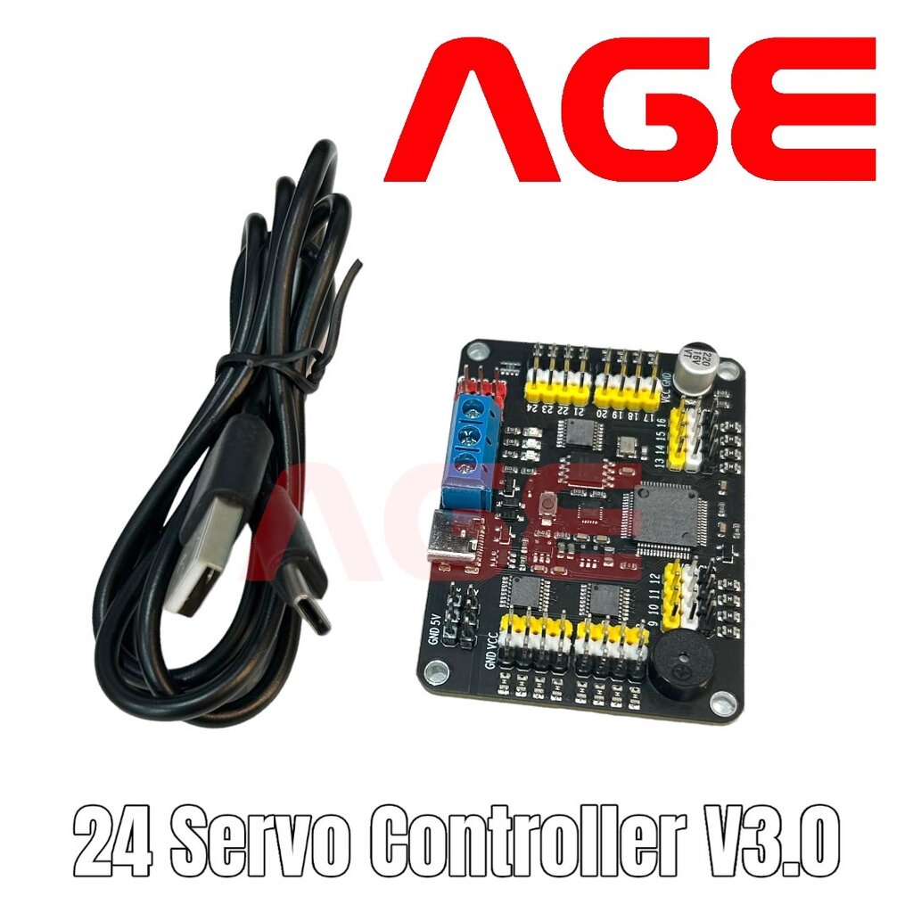 24 Channel Robot Servo Control Board V3.0 Servo Motor Controller PS-2 ...