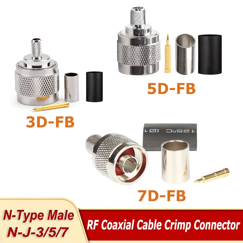 N-Type 50-3/5/7 RF Coaxial Connector N Male Connector for 3D-FB LMR195 ...