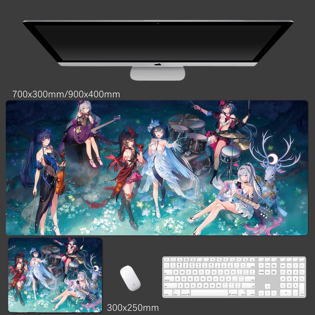แผ่นรองเมาส์ คีย์บอร์ด ขนาดใหญ่ ลายสัญลักษณ์ Honkai Impact 3 Honkai ...