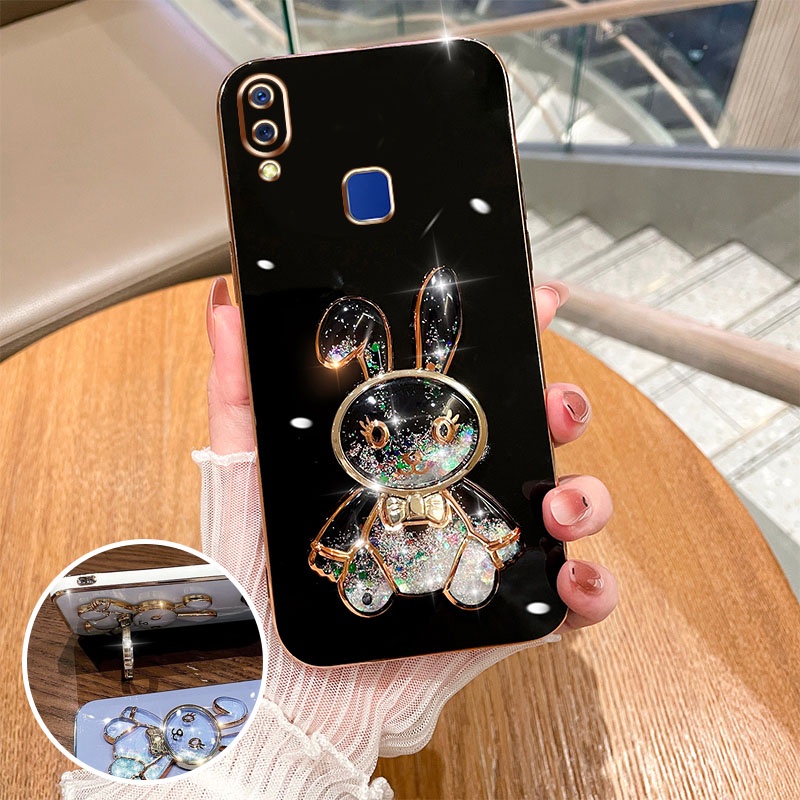ใหม่ เคสโทรศัพท์มือถือแบบนิ่ม ลายกระต่าย ท้องฟ้ากลางคืน ประดับเลื่อม ...