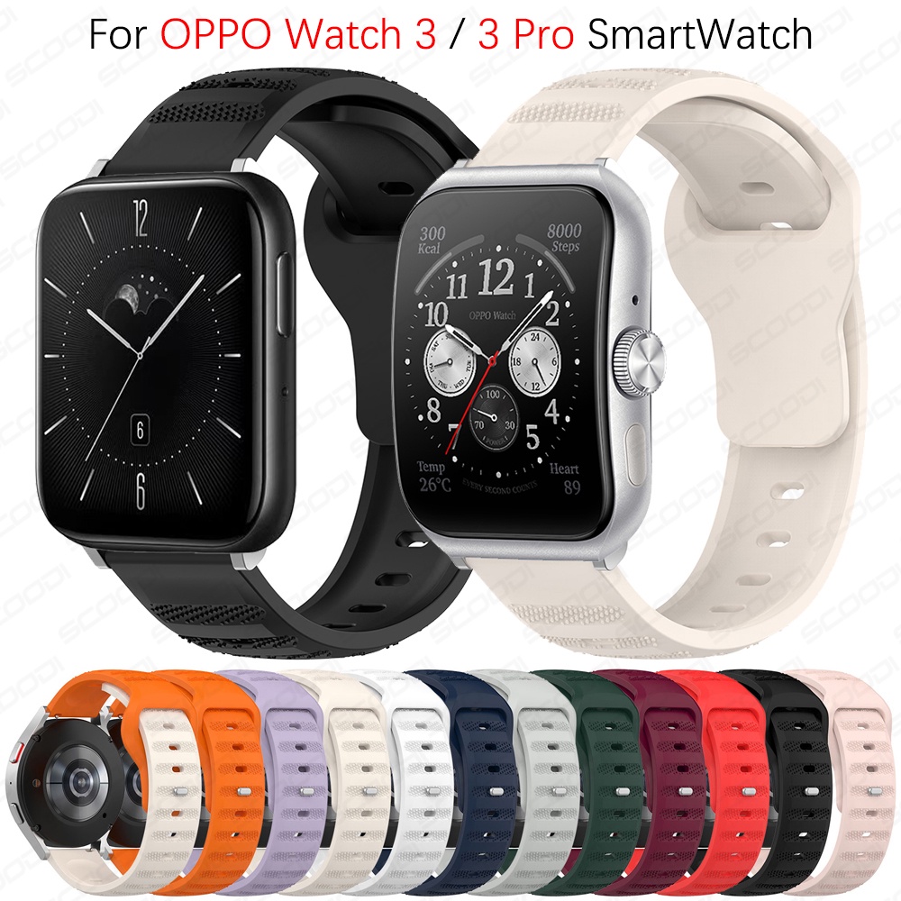 สายนาฬิกาข้อมือซิลิโคน แบบนิ่ม ระบายอากาศได้ดี สําหรับ OPPO Watch 3 3Pro | Shopee Thailand
