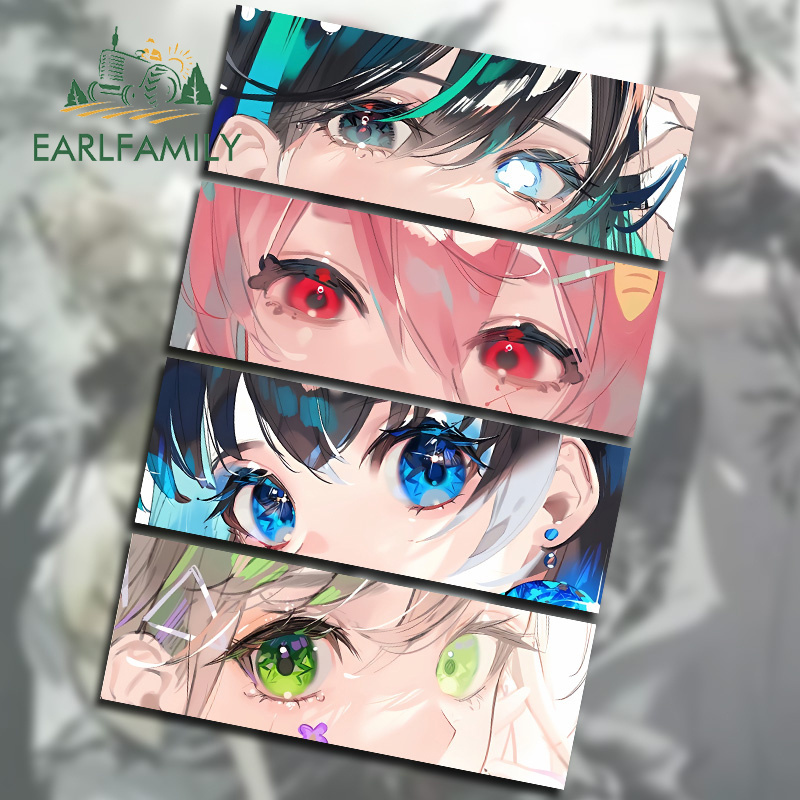 Earlfamily 13 ซม.Eye Slap สติกเกอร์รถที่น่าสนใจ Dashing Scratch-Proof ...