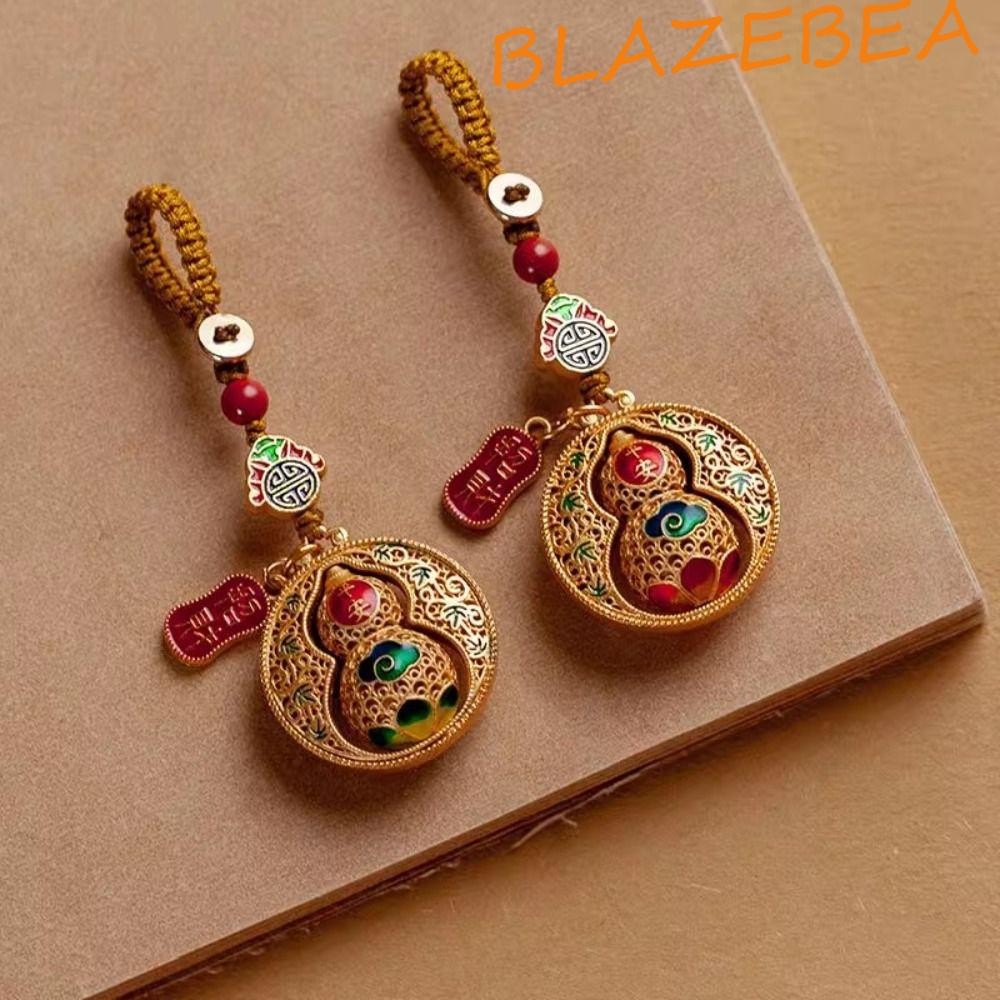 Blazebea ก้อยปลาคาร์พกุญแจรถ Charms,มะระสไตล์จีนโชคดีพวงกุญแจ,บุคลิกภาพทอมือกุญแจรถ Charms เชือก ...