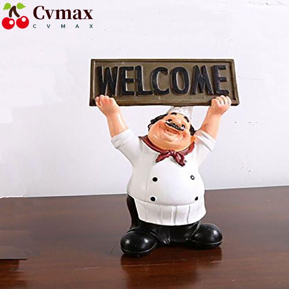 Cvmax ป้ายเรซิ่น รูปเชฟหน้ายิ้ม Welcome สําหรับตกแต่งบ้าน ร้านอาหาร คาเฟ่ | Shopee Thailand