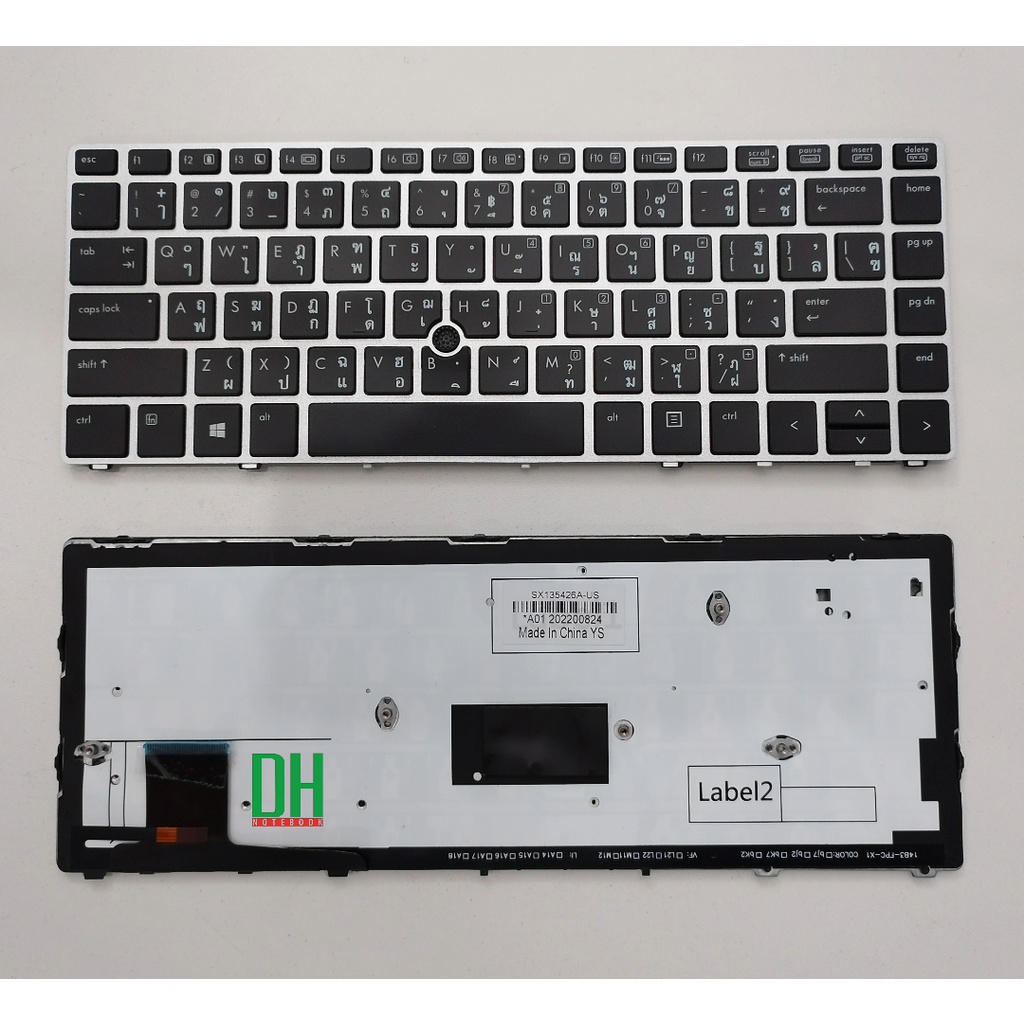 แป้นพิมพ์ คีย์บอร์ดโน๊ตบุ๊ค HP EliteBook Folio 9470M 9470 9480 9480M ...