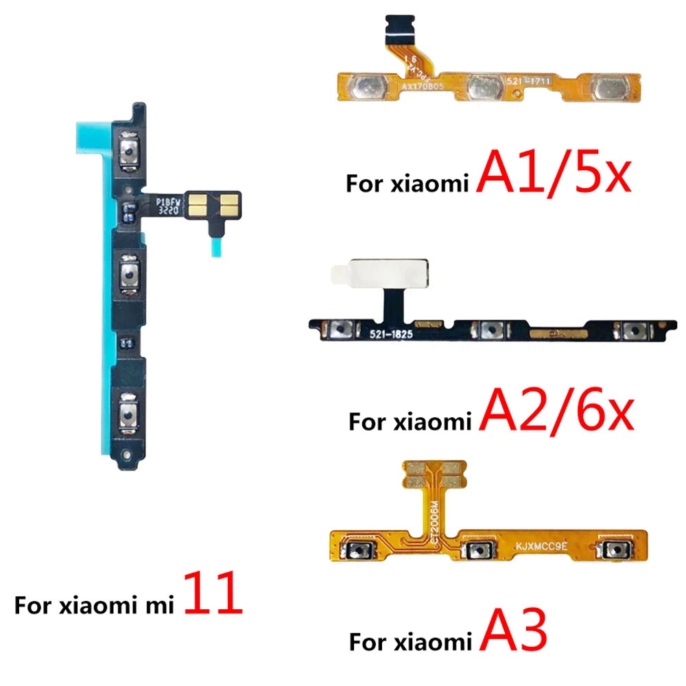ใหม ่ Power on/off Volume ปุ ่ ม Flex สายริบบิ ้ นสําหรับ Xiaomi หมายเหตุ 10 Pro F1 Mi A3 11 A1 ...