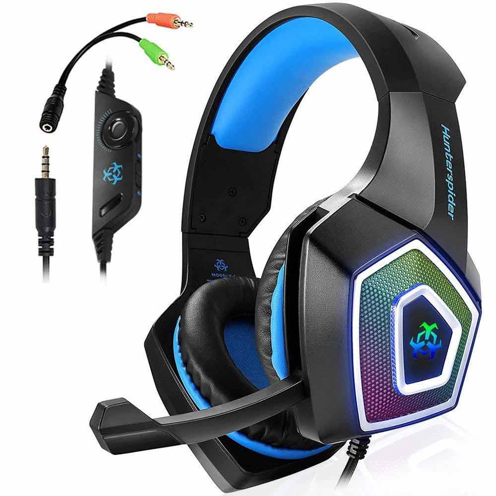 Hunterspider V1 USB Gaming Headset PC Game Headphone Surround Sound ...