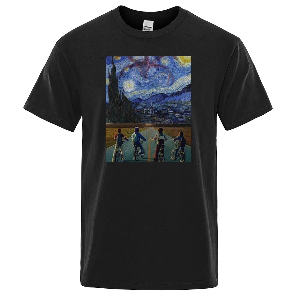 ผ้าฝ้าย แฟชั่น 2022 สําหรับโชว์ทีวี Van Gogh Stranger Things | Shopee ...