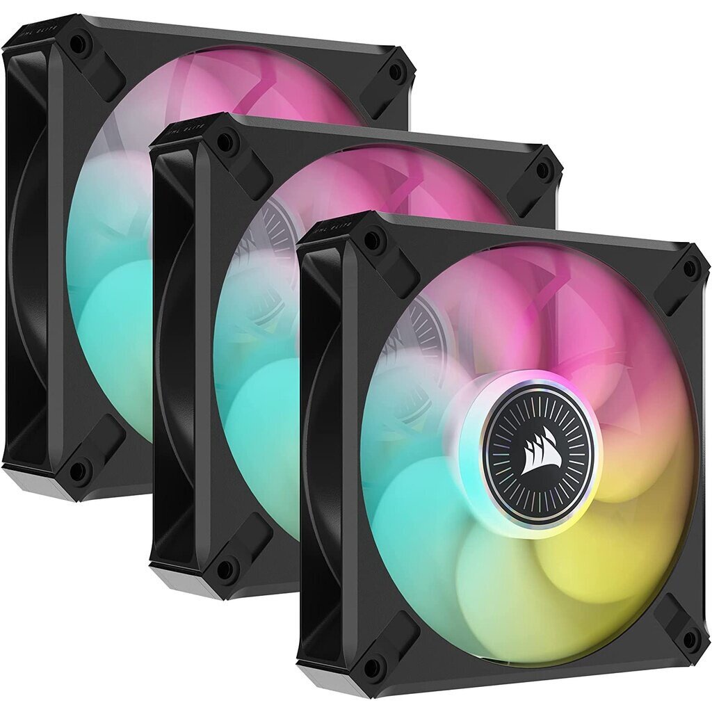 CORSAIR ML120 RGB Elite Magnetic Levitation RGB Fan with Lighting Node ...