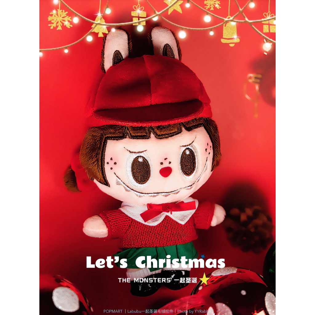 LABUBU TOGETHER CHRISTMAS PLUSH PENDANT POPMART ตุ๊กตายัดไส้ LABUBU ...